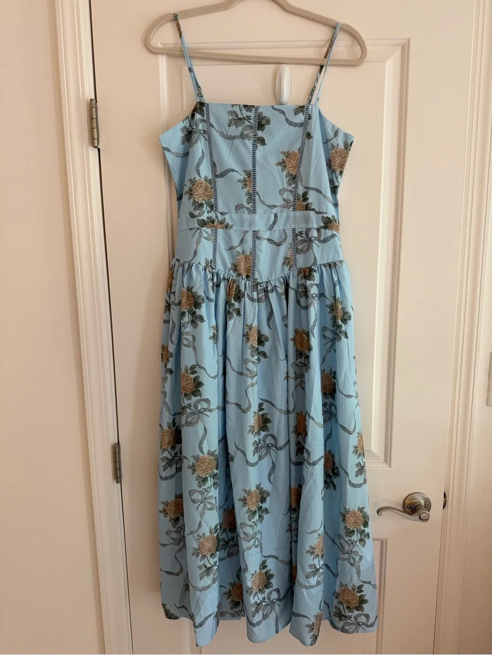 Dresses | Light Blue Floral Sundress With Spaghetti Straps | Poshmark